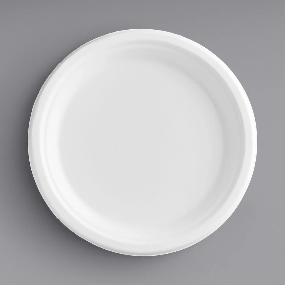 Biodegradable bagasse plates 10 inches 50/pk – The Gastronome Warehouse